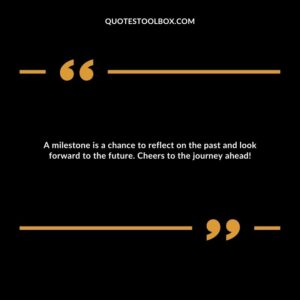 A milestone is a chance to reflect on the past and look forward to the ...
